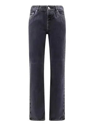 Brunello Cucinelli Logo Patch Jeans - Black