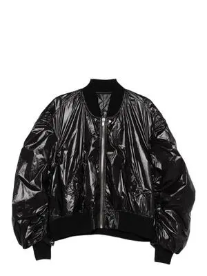 Rick Owens Long Sleeve Zipped Bomber Jacket - Black