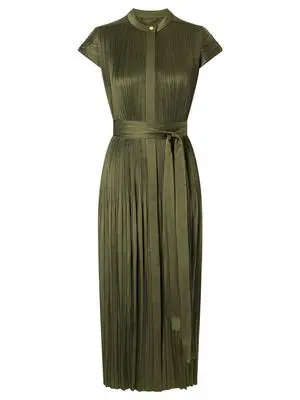 JOSEPH Phare Pleated Dress - Green