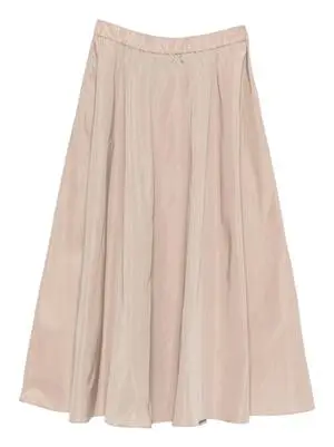 Aspesi Aspesi Pleated Taffeta Skirt Nude