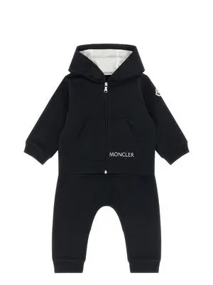 Moncler Zipped Hooded Sweatshirt And Track Pants Set - Blue