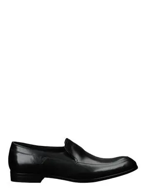 Emporio Armani Logo Loafers - Black