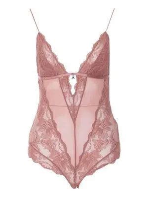 Patrizia Pepe Lace Cut-out Bodysuit - Pink
