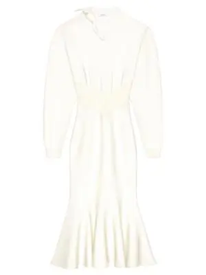 Givenchy Bow Detail Knitted Midi Dress - Ivory