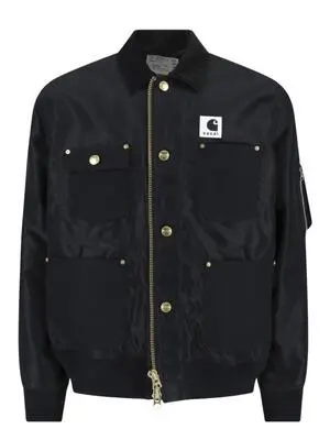 Sacai Carhartt Wip Nylon Twill Blouson Jacket - Black