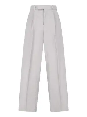 JIL SANDER Pleated Wide-leg Trousers - White
