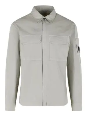 C.P. COMPANY Lens Button-up Overshirt - Gray