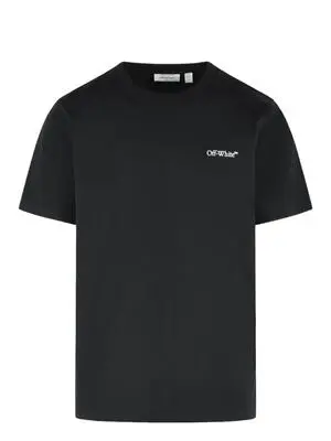 Off-White Off-White Logo Printed Crewneck T-Shirt Black