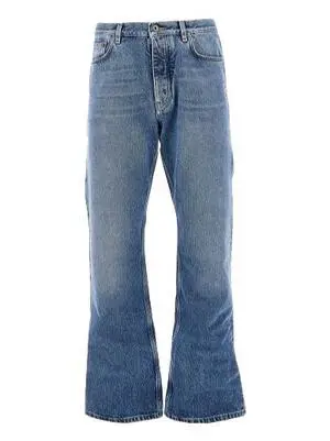 Off-White Cotton Slim-fit Jeans - Blue