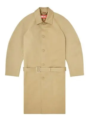 DIESEL® Diesel J-Roun Cocoon Sleeve Belted Trench Coat Light Brown