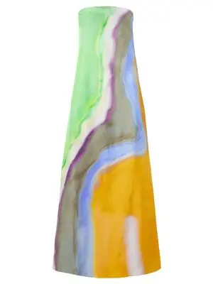 Christopher Esber Aura Strapless Printed Silk Twill Maxi Dress - Multi-color