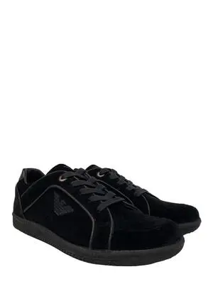 Emporio Armani Logo Detail Sneakers - Black