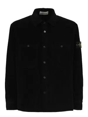 Stone Island Cotton Corduroy Shirt - Black