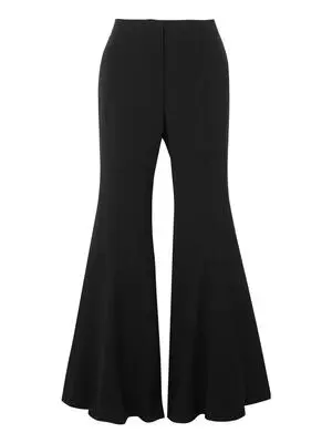Proenza Schouler Stretch Crepe Flare Trousers - Black