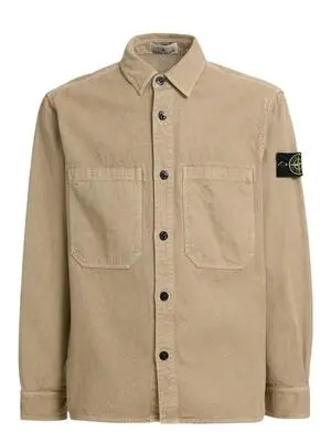Stone Island Vintage Effect Cotton Shirt - Nude