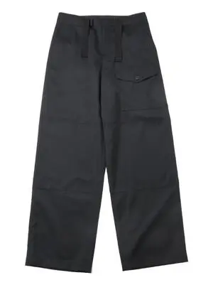 Auralee Belted Casual Pants With Adjustable Buckles - Black