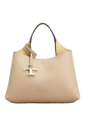 TOD'S Logo Embossed Mini Crossbody Bag - Nude