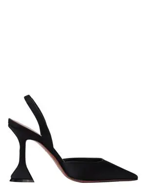 Amina Muaddi Amina Muaddi Holli 95 Sling Pointed-Toe High-Heeled Sandals Black