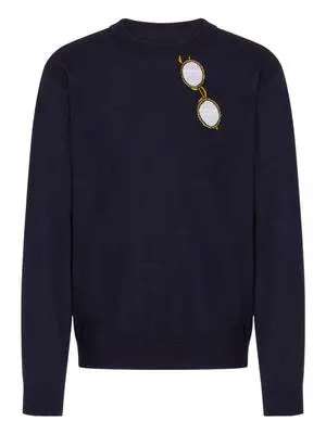Moschino Glasses Motif Sweater - Black