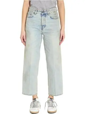 HAIKURE Betty Cropped Wide-leg Jeans - Green