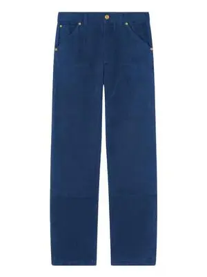 Versace Logo Patch Straight-leg Jeans - Blue