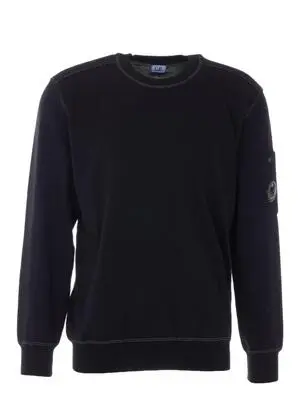 C.P. COMPANY Lens Detailed Knitted Jumper - Black