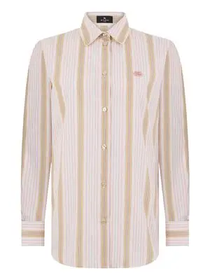 ETRO Etro Striped Curved Hem Shirt