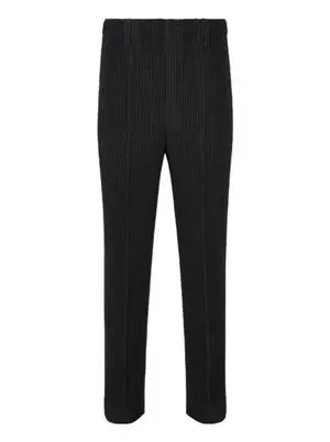 Issey Miyake Pleated Straight-leg Trousers - Black