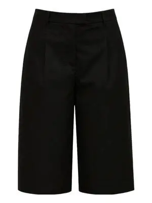 Patrizia Pepe Pleated Tailored Shorts - Black