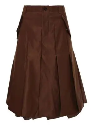 Sacai Twill Skirt - Brown