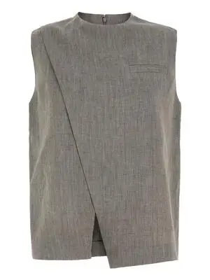 LOULOU DE SAISON LouLou De Saison Della Asymmetrical Sleeveless Top