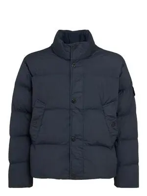 Stone Island Nylon Down Bomber Jacket - Black