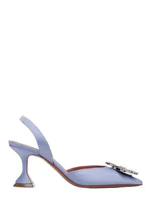 Amina Muaddi Begum Sling 70 Pointed-toe High-heeled Sandals - Lavender