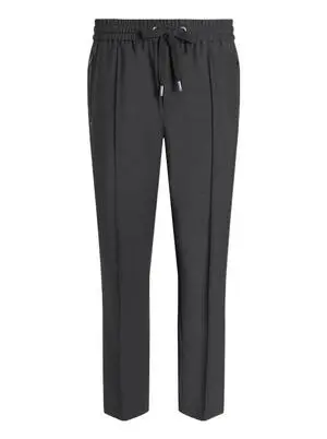 Dolce & Gabbana Topstitched Drawstring Trousers - Grey