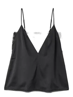 ERES Pensée Lace-trim Silk Camisole - Black