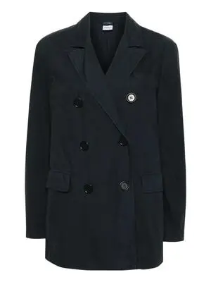 Aspesi Double-breasted Cotton Blazer - Black