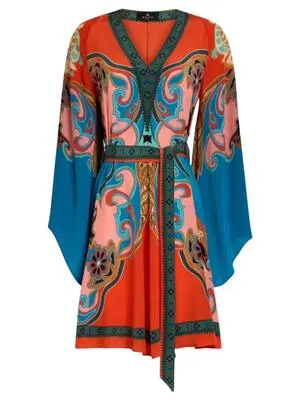 Etro Printed Mini Dress - Multi-color