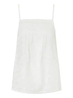 ERES Amande Embroidered Lace Trim Shirt - White