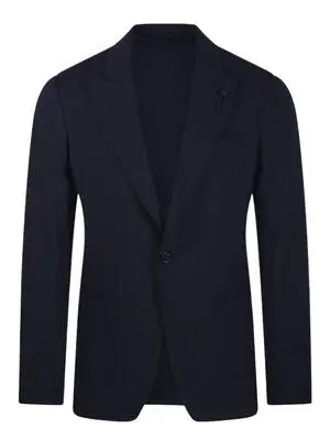LARDINI Single-breasted Blazer - Black