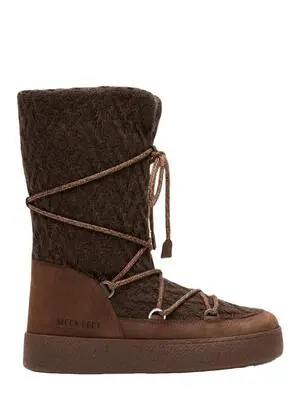 Moon Boot X Guest In Residence Knit Boots - Cocoa