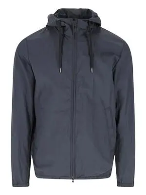 Herno Zip-up Hooded Jacket - Black