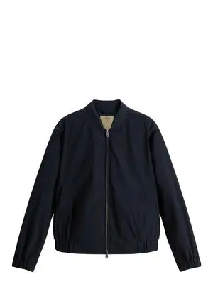 Woolrich Lightweight Zip-up Bomber Jacket - Black