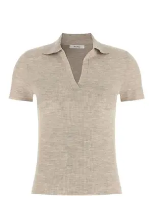 MAX MARA Max Mara Albero Ribbed Short-Sleeved Polo Shirt