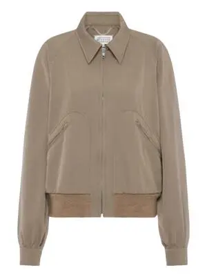 MAISON MARGIELA Maison Margiela Zip-Up Bomber Jacket Light Brown