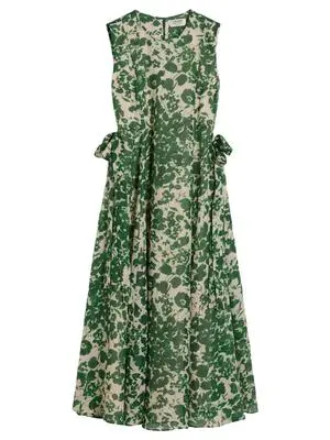 Max Mara Floral Print Midi Dress - Green