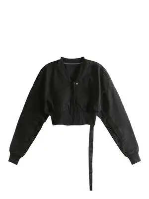 Rick Owens Cropped Bomber Jacket - Black