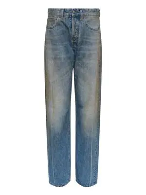 MAISON MARGIELA Logo Patch Straight-leg Jeans - Blue