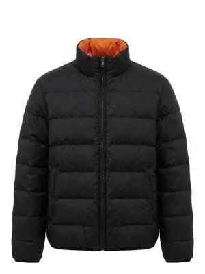 Gucci Reversible Gg Nylon Zip Jacket - Black/orange