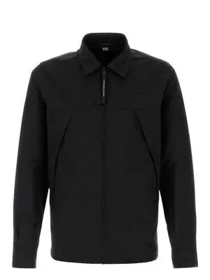 C.P. COMPANY Patch Zipped Overshirt - Black