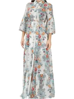 Just Cavalli Long Printed Dress - Blue
